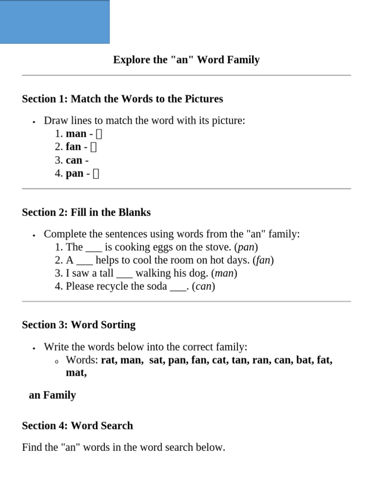 An Family Lesson Plan | PDF