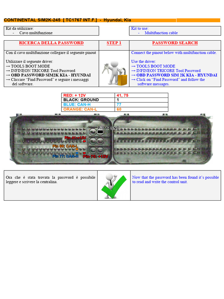 Tricore Hyundai Kia Sim2k-245 Tc1767 Intflash | PDF