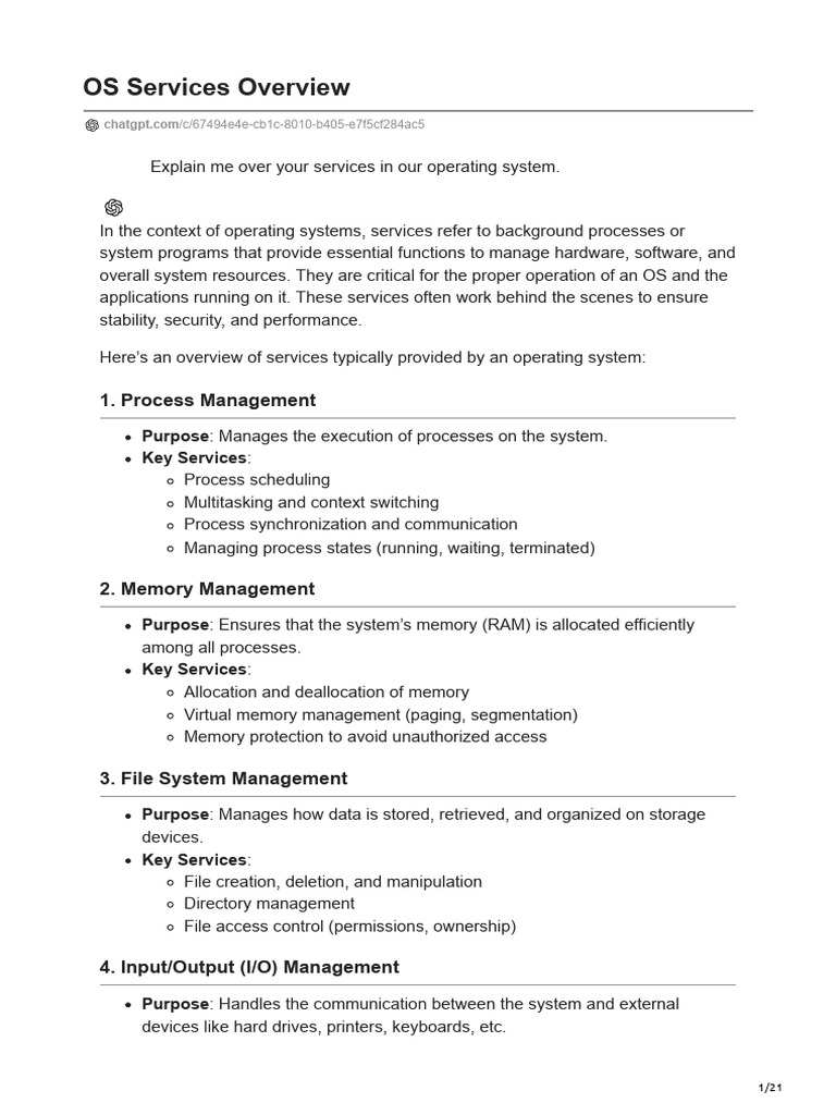 OS Services Overview | PDF | Thread (Computing) | Process (Computing)