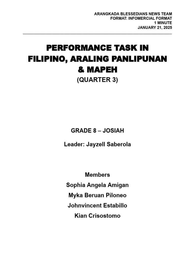 Peta-Infomercial Format Script | PDF