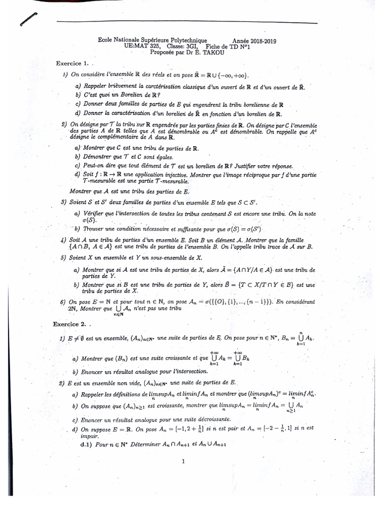 TD Maths de base | PDF
