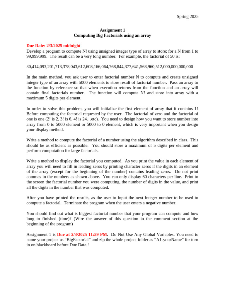 Assignment 1 Spring 2025 | PDF | Numbers | Function (Mathematics)