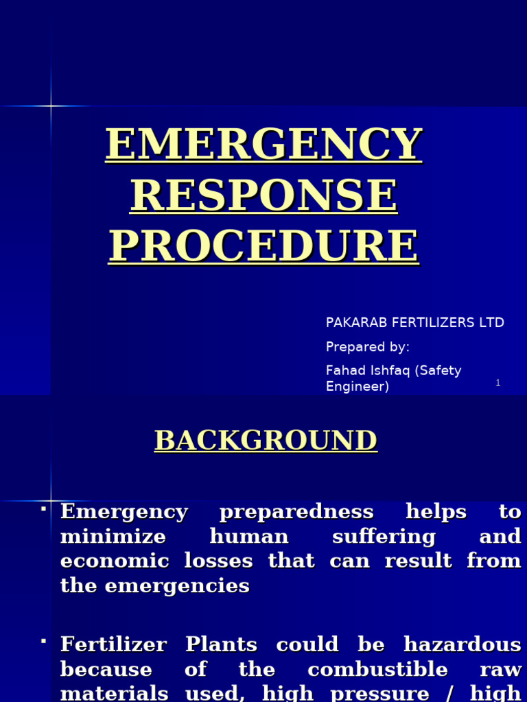 Emergency Response Procedure | PDF | Emergency | Safety