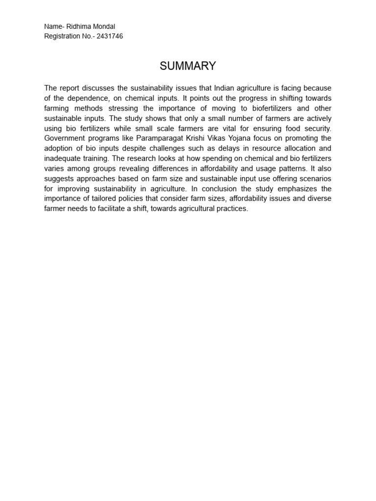 Sustainability Note Making Summary | PDF