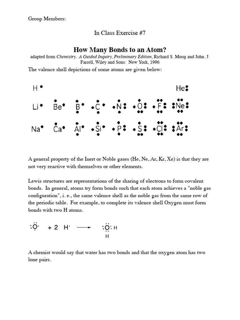 #07 How Many Bonds | PDF | Chemical Bond | Valence (Chemistry)