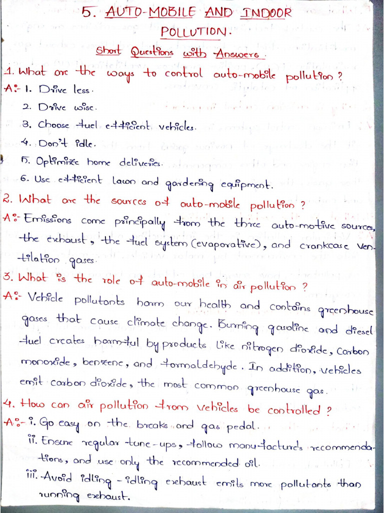 Unit-5 Air Pollution | PDF
