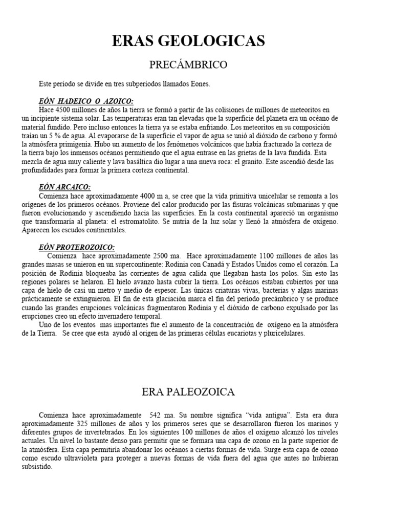 Eras Geologicas Resumen _ REMOTE TIMES 5: The Cenozoic Era – SKRW