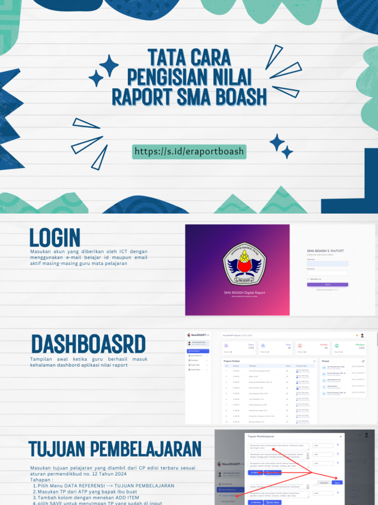 Tutorial Pengunaan Aplikasi Nilai E-Raport Baru | PDF