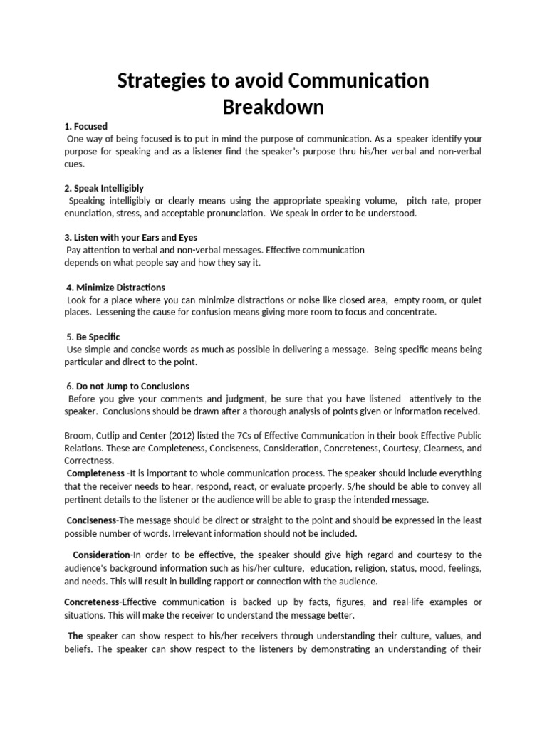 Effective Communication Strategies | PDF | Communication | Nonverbal ...