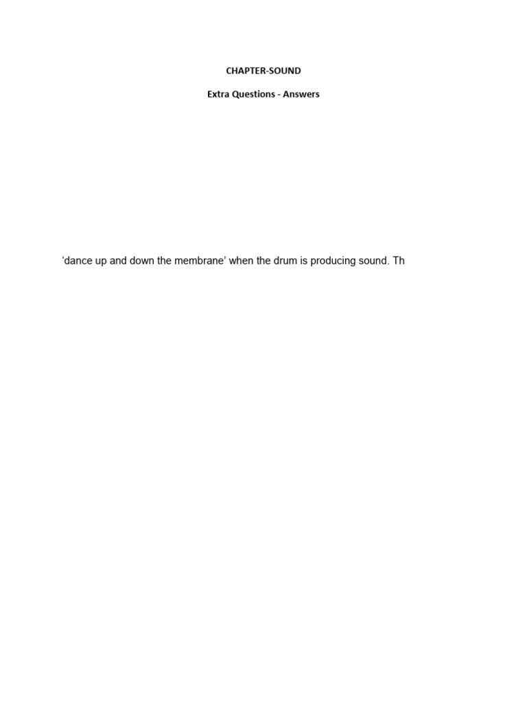 Complete Notes of Chapter - Sound | PDF | Sound | Frequency