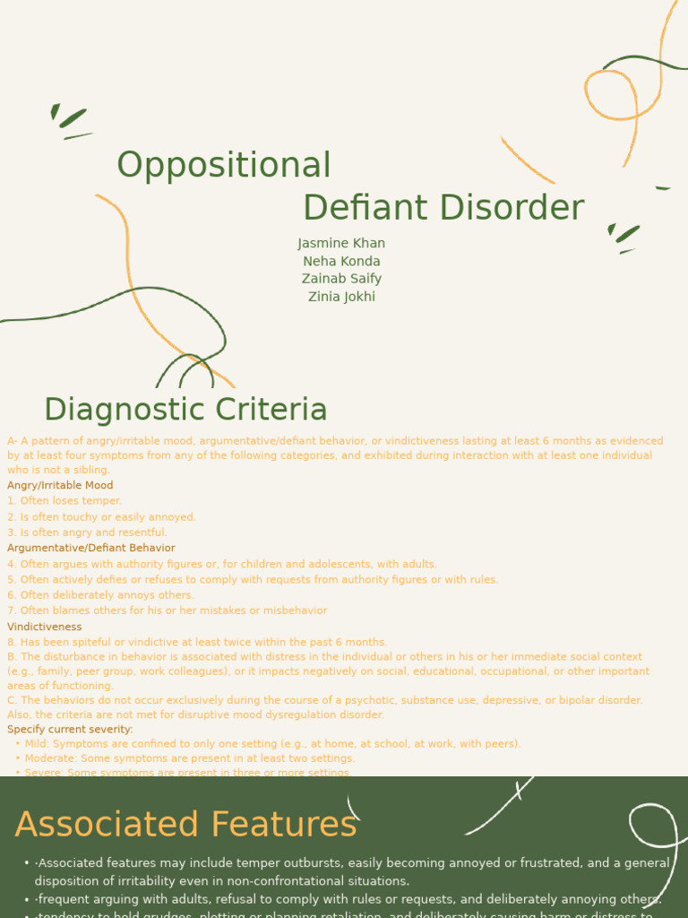 Oppositional Defiant Disorder | PDF | Attention Deficit Hyperactivity ...
