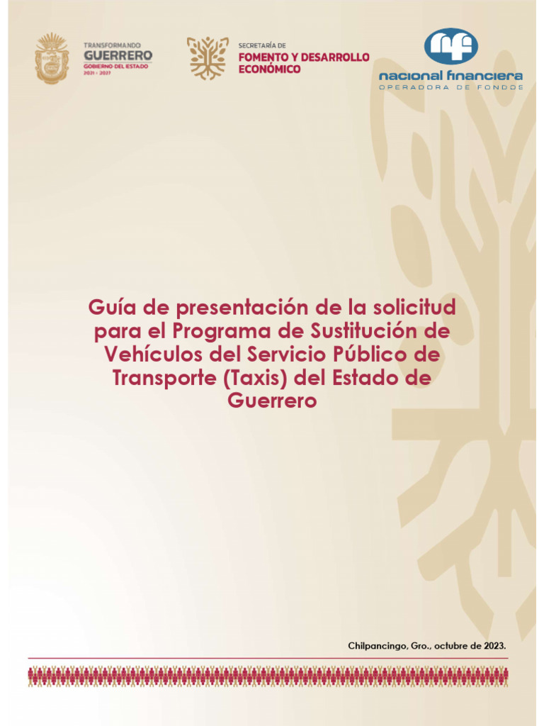 Guia de Presentacion de La Solicitud Del Programa 2 | PDF