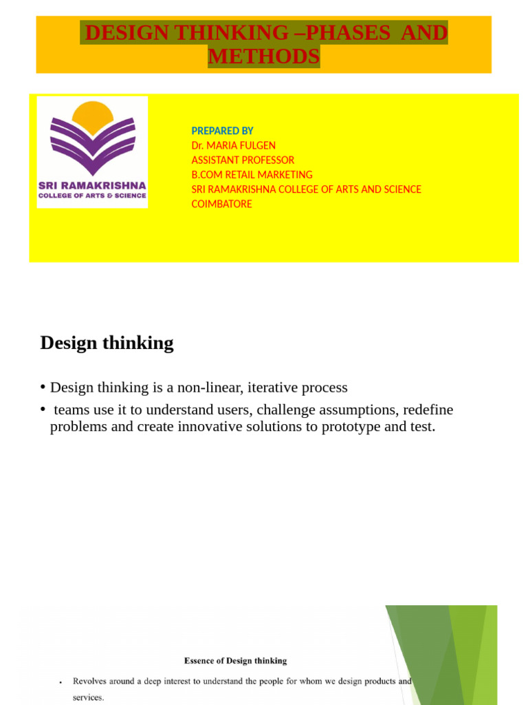 Design Thinking -Phases and Methods | PDF | Design Thinking | Prototype