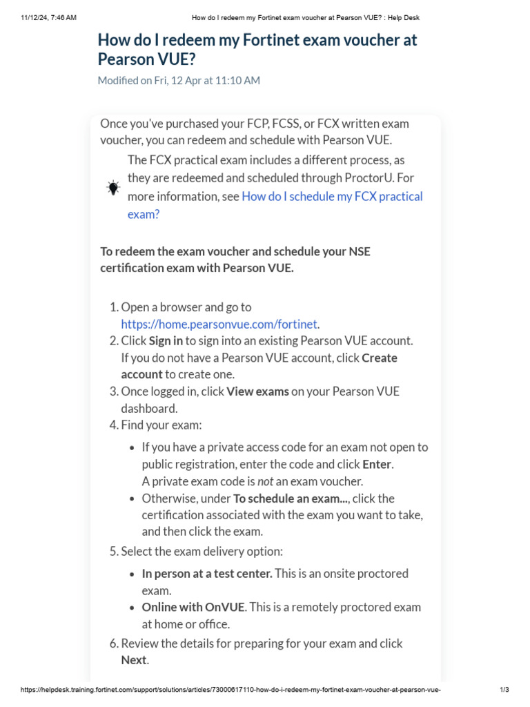 Test Voucher Instructions | PDF | Voucher