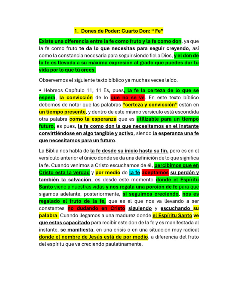 Dones de Poder | PDF | Cristo (título) | Fe