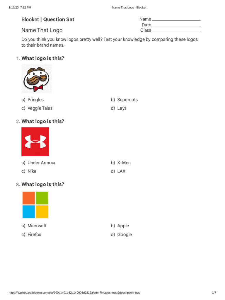 Name That Logo _ Blooket | PDF | Companies