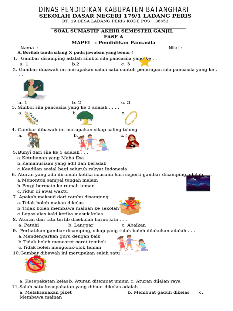 Salinan SAS GANJIL PANCASILA | PDF