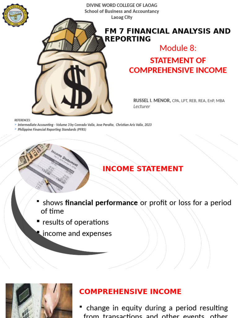 FM FAR MODULE 8 Statement of Comprehensive Income | PDF | Income | Expense
