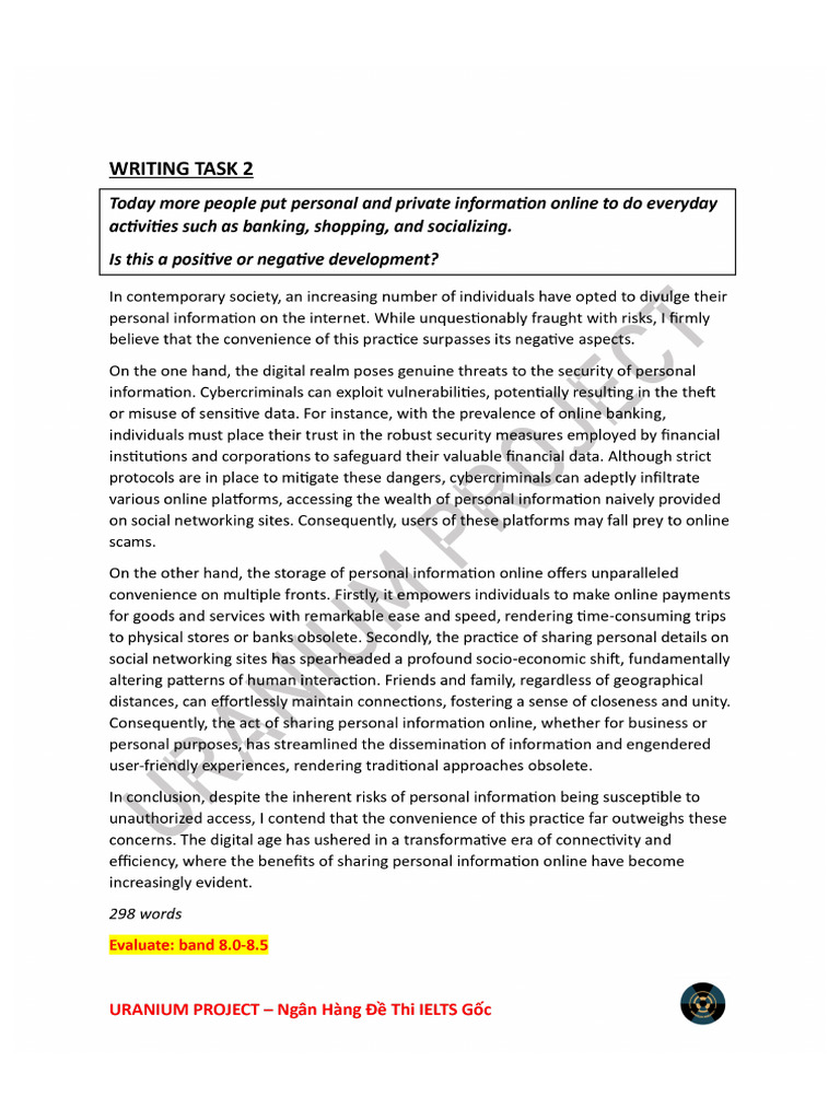 Writing Task 2 | PDF