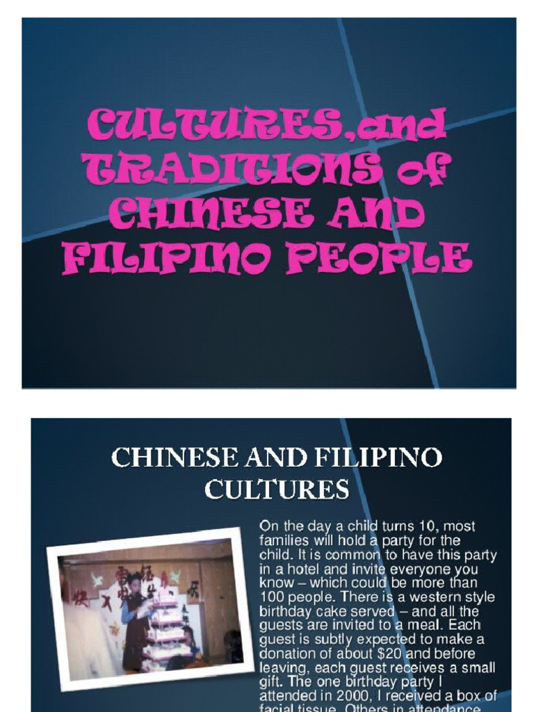 Chinese and Filipino Culture | PDF
