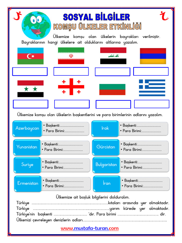 Komsu Ulke Bilgi Kartlari Etkinligi | PDF