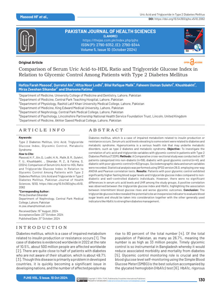 26+Comparison+of+Serum+Uric+Acid-to-HDL+Ratio+and+Triglyceride+Glucose ...