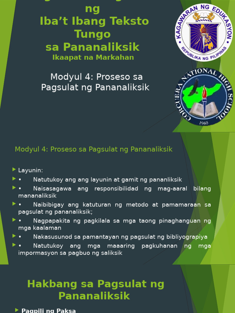 Modyul 4 Proseso Sa Pagsulat NG Pananaliksik | PDF