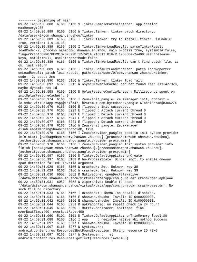Com.shanwan.zhushou Logcat | PDF | Computing | Computer Programming