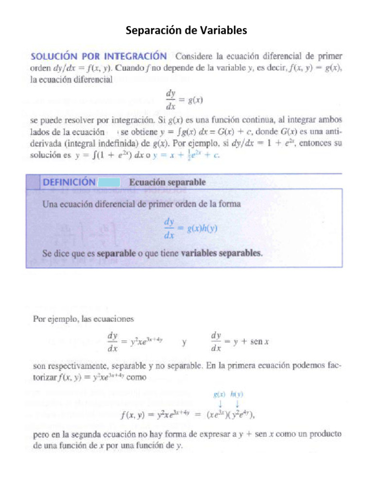 Separación de Variables | PDF