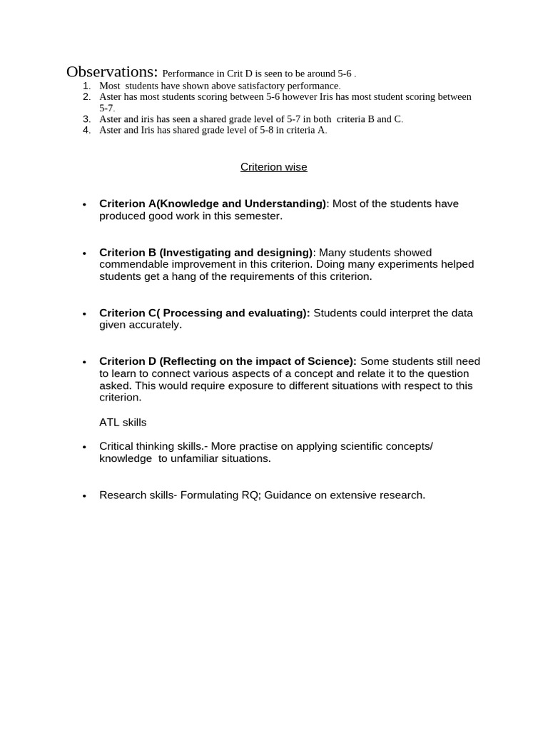 MYP 3 analysis | PDF