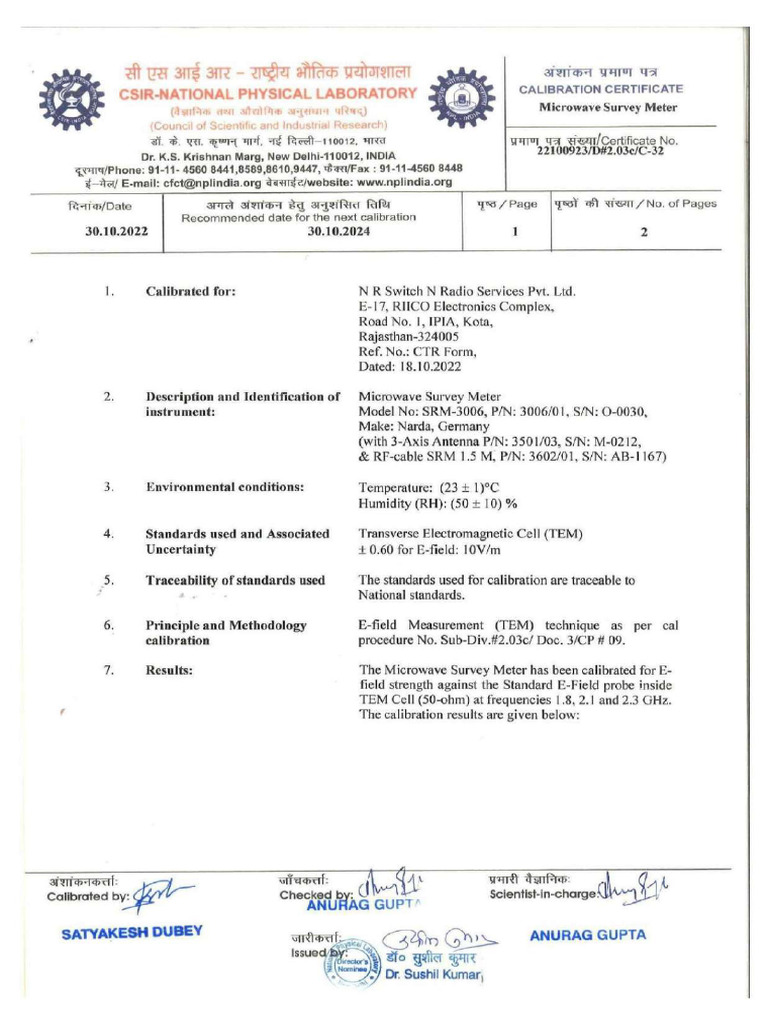 Calibration Certificate-0030 | PDF