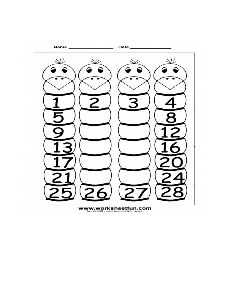 Missing Number Worksheets 1-20-156585.Png | PDF