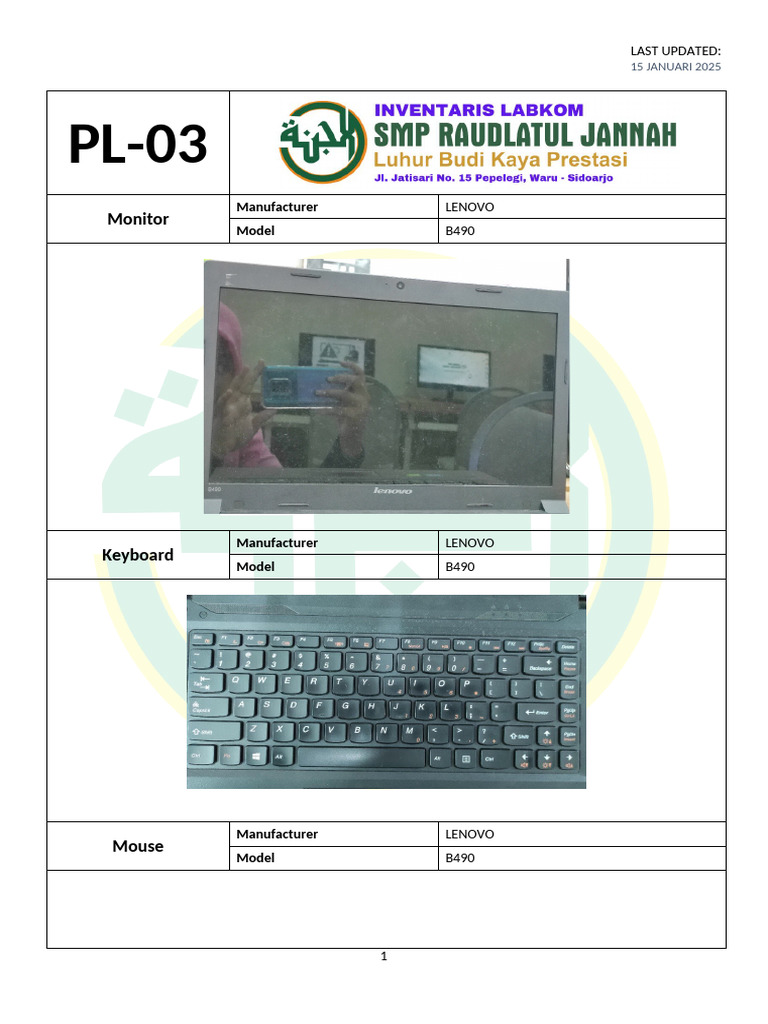 INVENTORY-LABKOM-LAPTOP-03 | PDF | Laptop | Random Access Memory