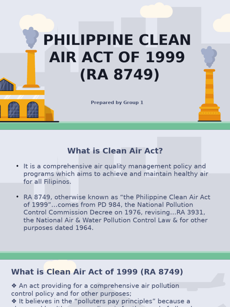 Group 1 Clean Air Act | PDF | Air Pollution | Clean Air Act (United States)