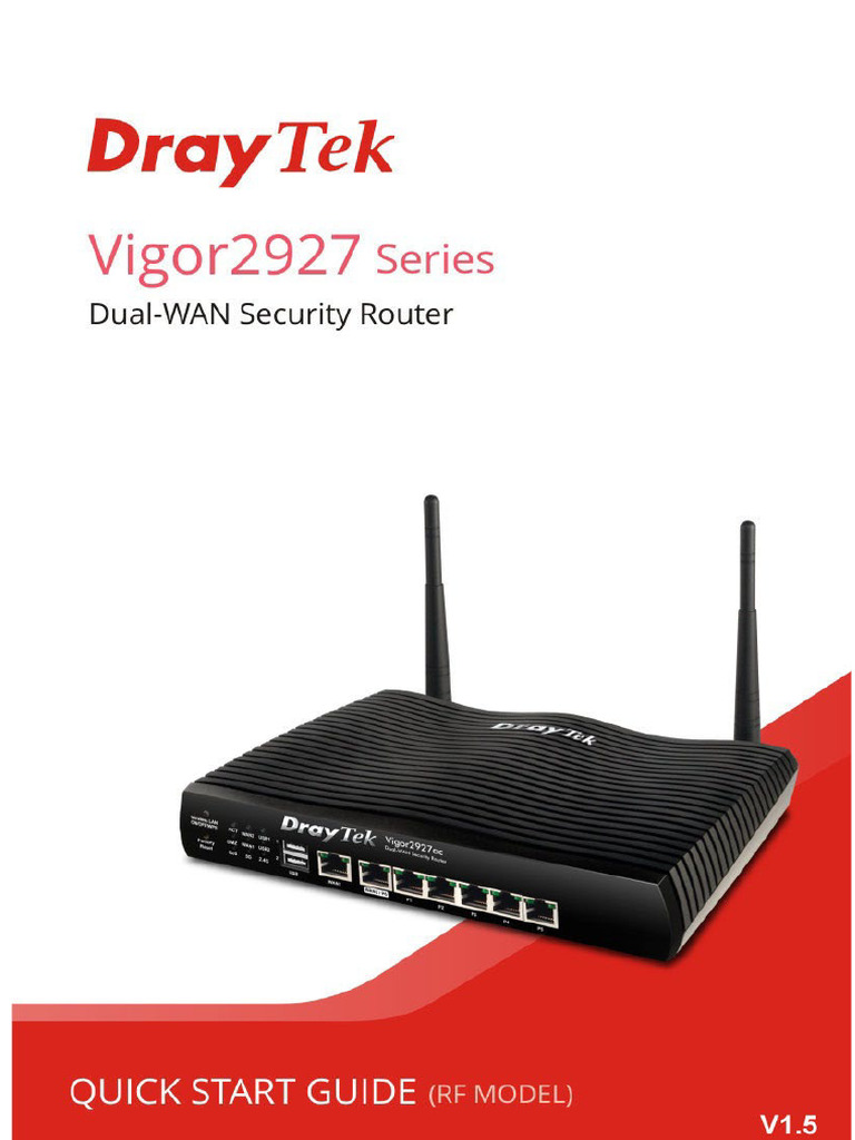DrayTek-Vigor2927VAC-Enrutador-Guia-Rapida-Espanol | PDF | Enrutador ...