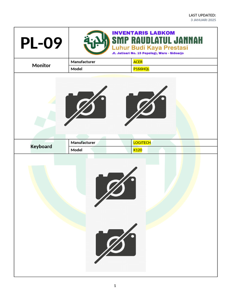 Inventory Labkom Laptop 09 | PDF | Random Access Memory | Desktop Computer