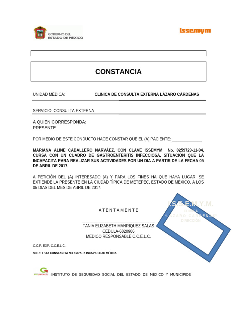 Constancia Medica | PDF