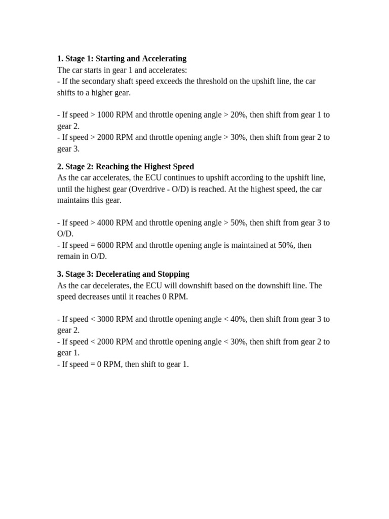 Assignment2 Automatic Shifting Gear | PDF | Throttle | Acceleration