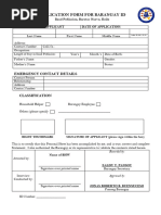 Barangay ID Application Form Template | PDF | Law
