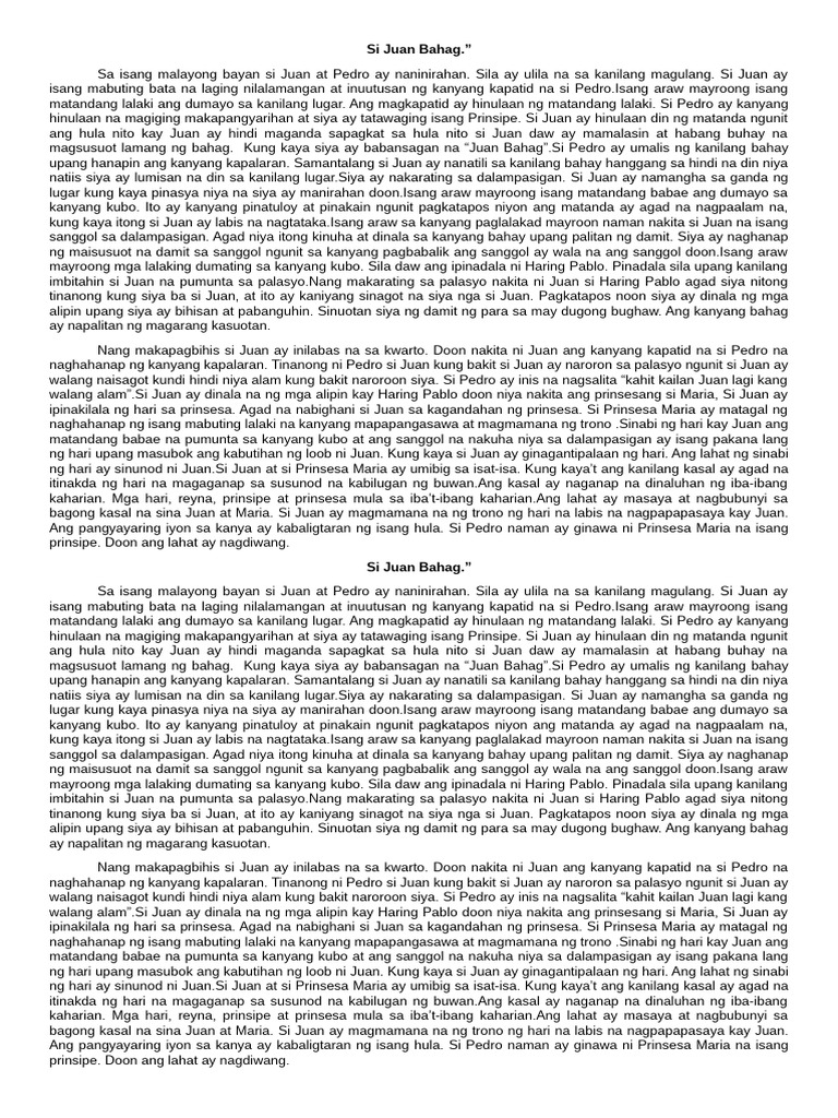 Si Juan Bahag | PDF