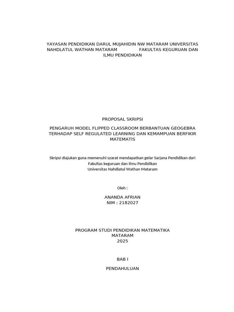 Proposal Nanda | PDF