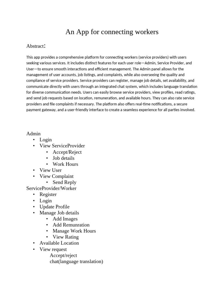 Worker Connection App Features Overview | PDF