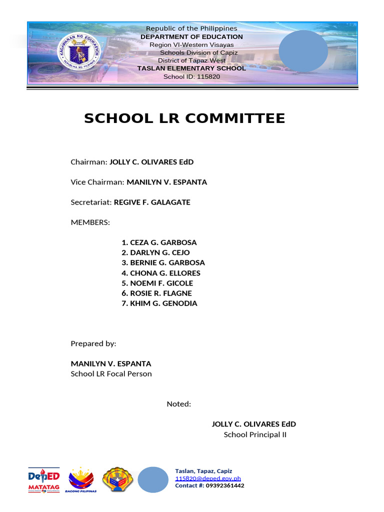 School LR Committee | PDF