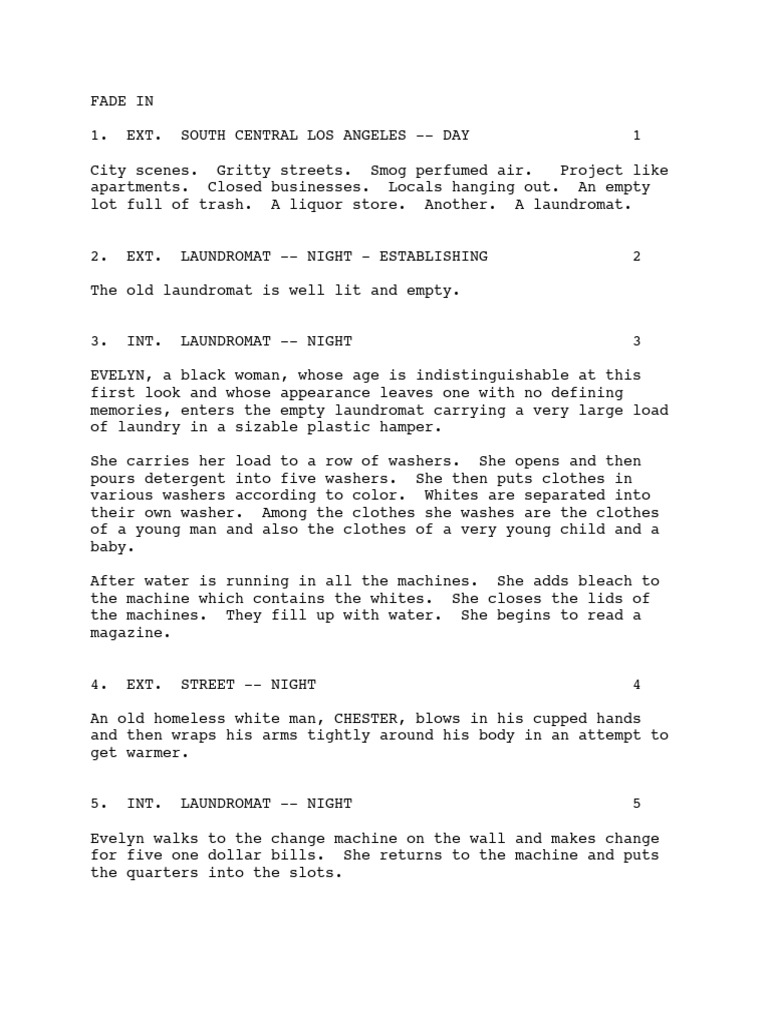 Feature Film Script | PDF | Washing Machine | Clothes Dryer