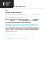 Reading Activity - News Broadcast Script Sample For Students | PDF ...