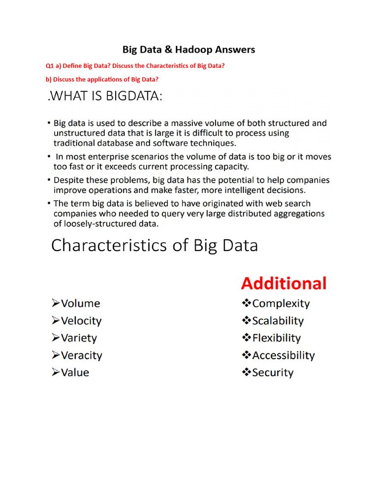 Big Data Hadoop Question and Answers | PDF | Map Reduce | Apache Hadoop