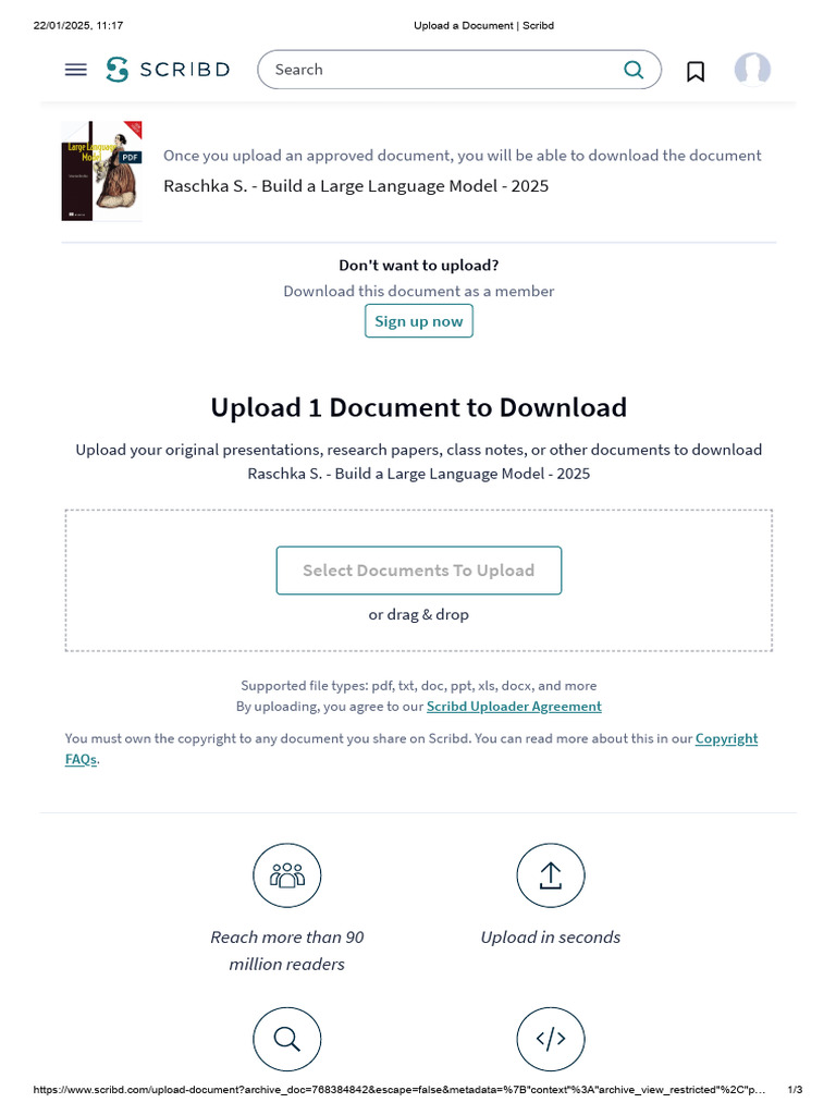 Upload A Document - Scribd | PDF | Scribd | Computing
