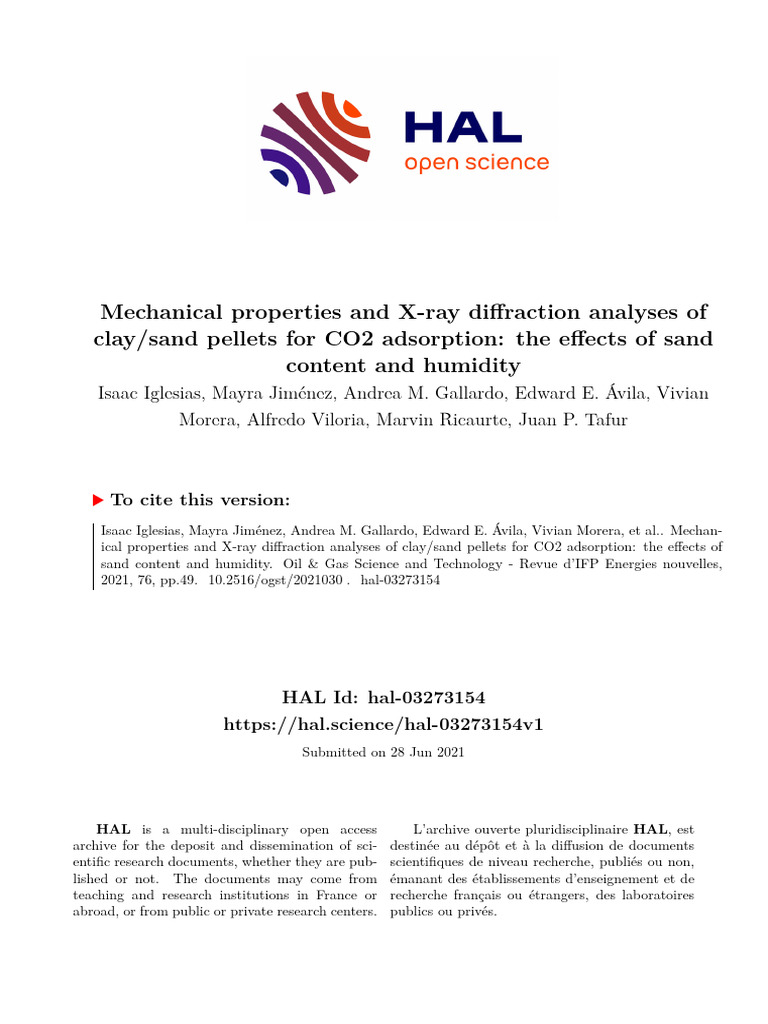 Mechanical Properties and X-Ray Diffraction Analyses of Clay Sand ...
