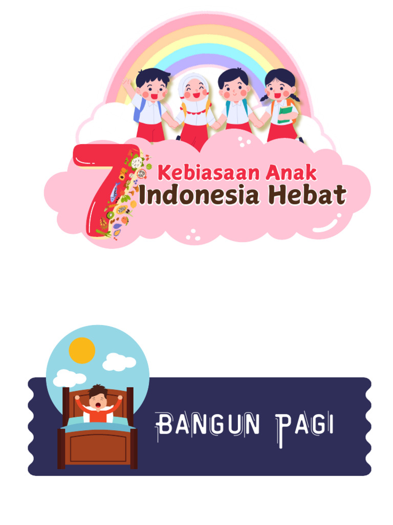 Poster 7 Kebiasaan Anak Hebat | PDF