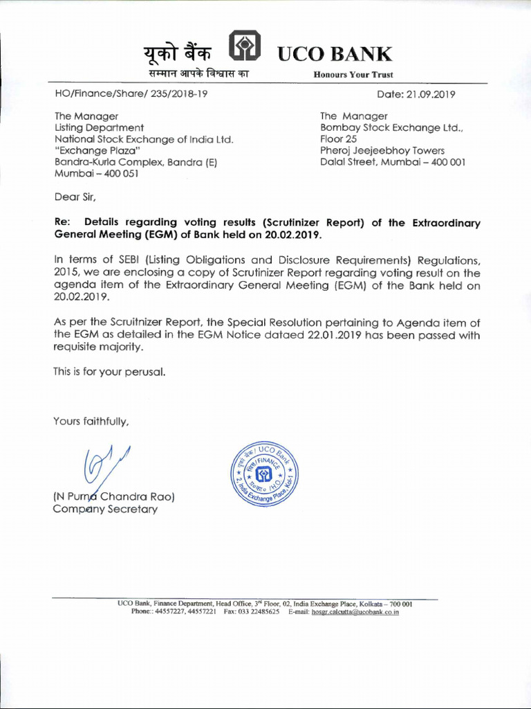 Consolidated Scruitnizer Report With Sebi Letter | PDF | Market ...